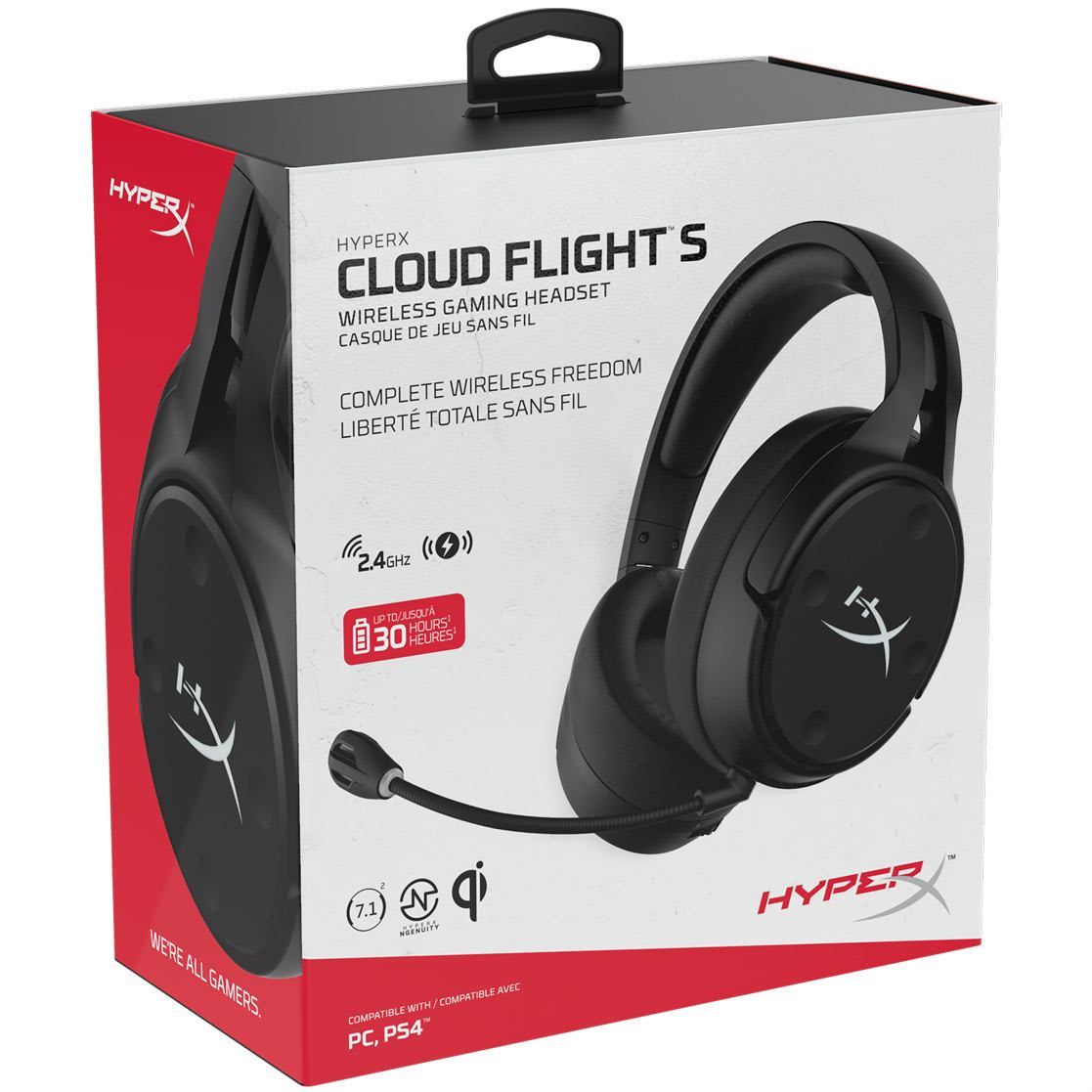 AURICULAR HYPERX CLOUD FLIGHT S WIRELESS 7.1 (HX-HSCFS-SG/WW) | PCALPORMAYOR PERU